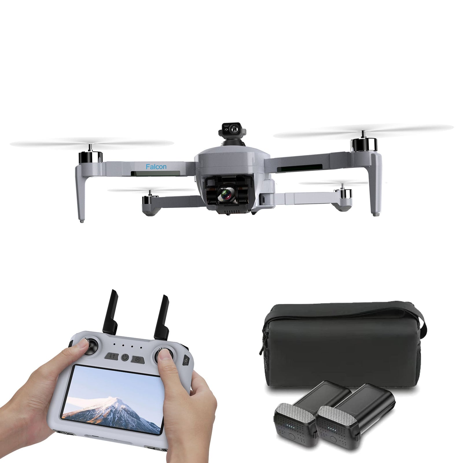 Flightelf Falcon - drone with camera, 3-Axis Gimbal, drone with screen ...